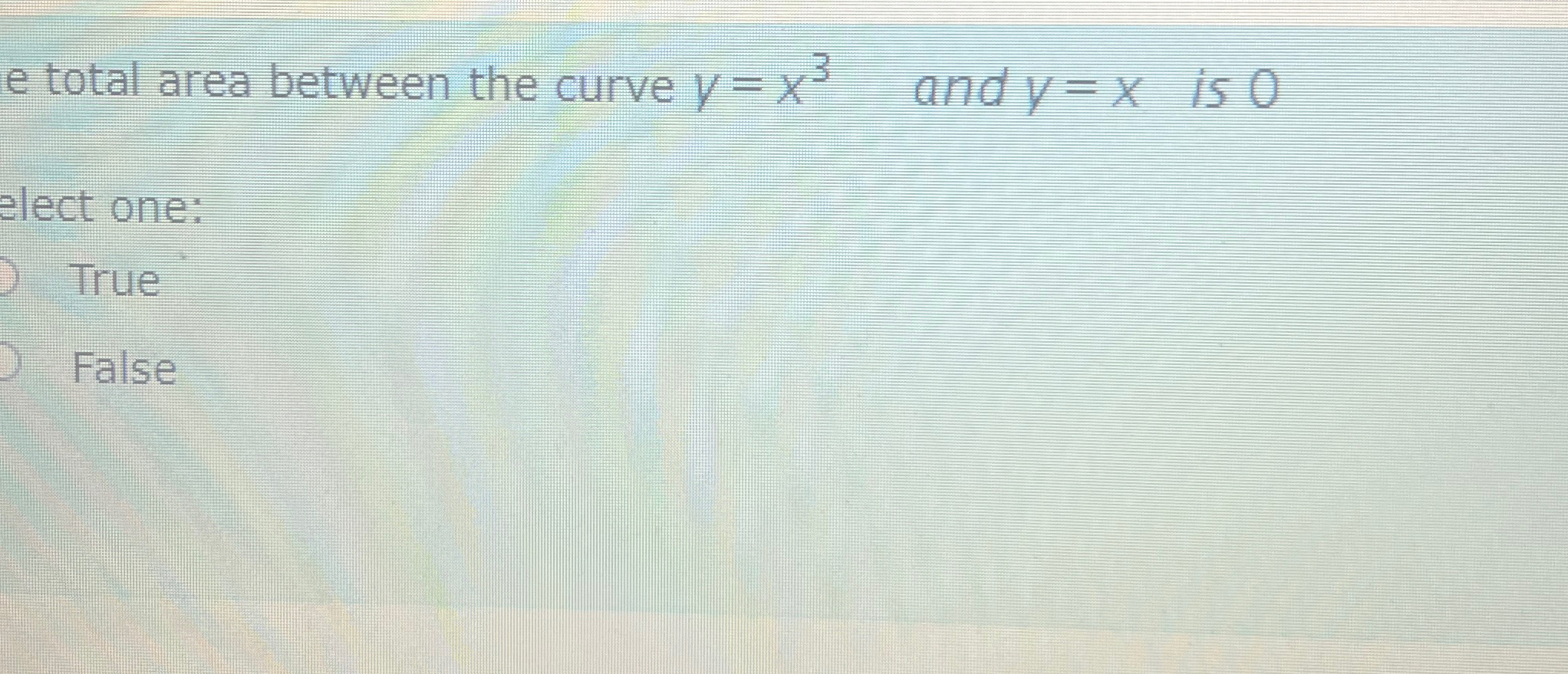 Solved e total area between the curve y=x3, ﻿and y=x ﻿is | Chegg.com
