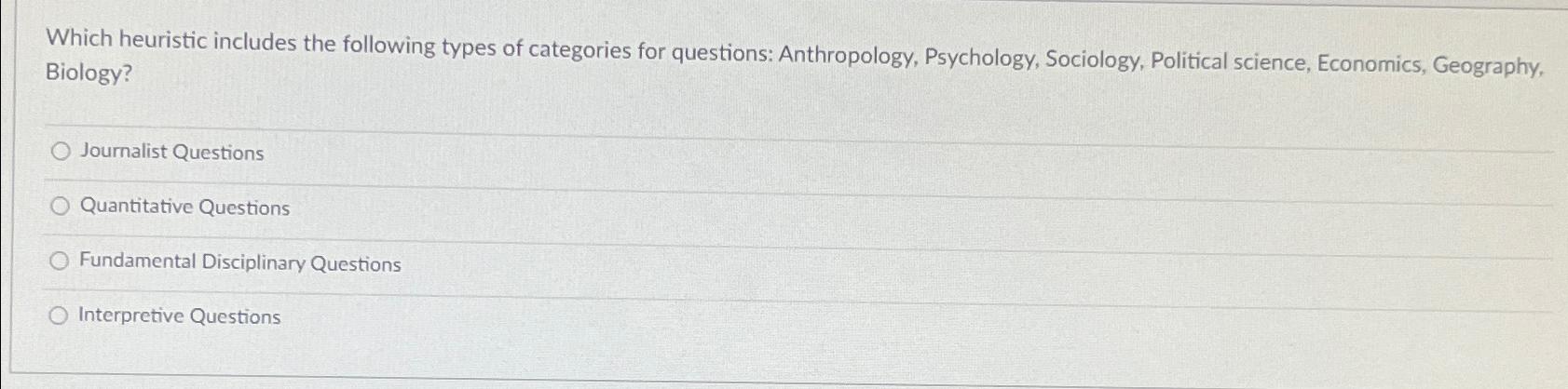 Solved Which heuristic includes the following types of | Chegg.com