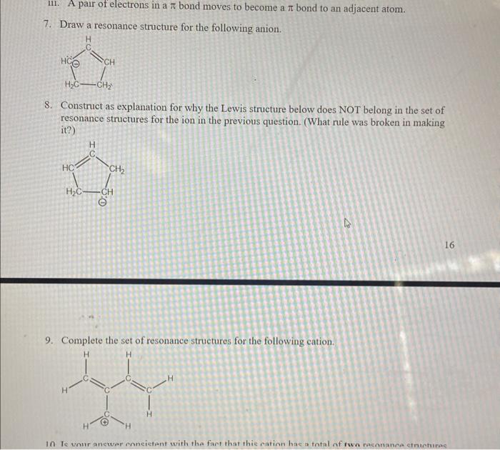 Solved 8. Construct as explanation for why the Lewis | Chegg.com