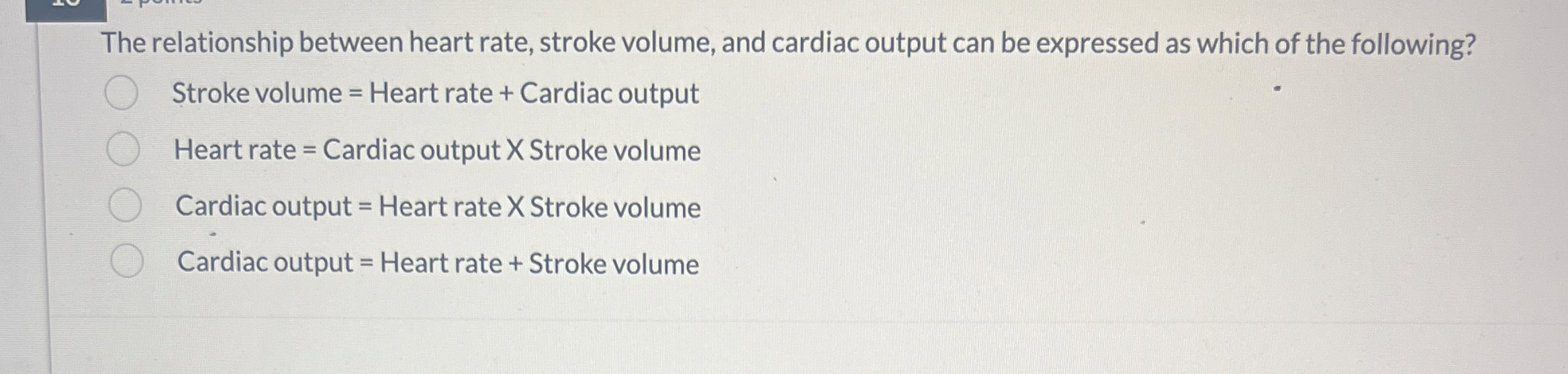 Solved The relationship between heart rate, stroke volume, | Chegg.com