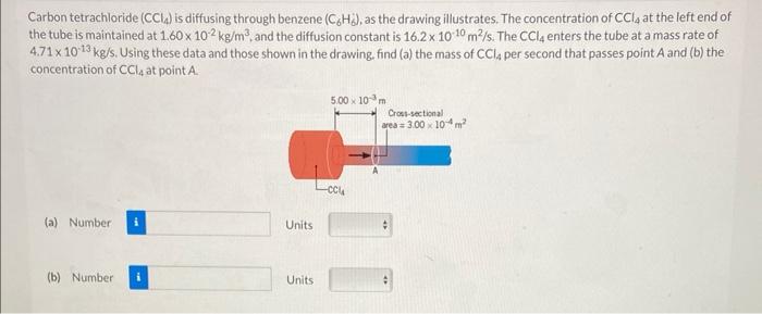 Solved Carbon tetrachloride (CCl4) is diffusing through | Chegg.com