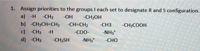 Solved 1. Assign priorities to the groups I each set to | Chegg.com