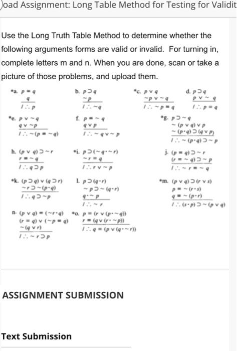 Solved Doad Assignment: Long Table Method for Testing for | Chegg.com