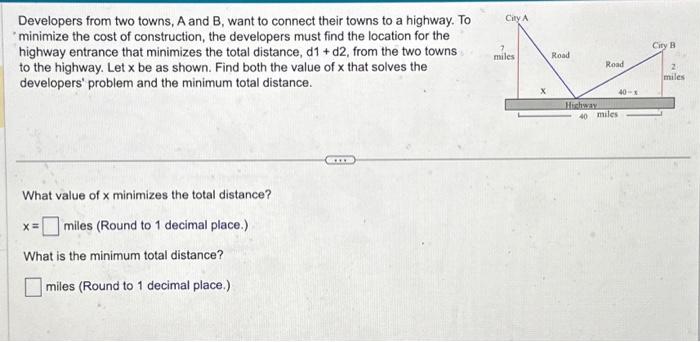 Solved Developers from two towns, A and B, want to connect | Chegg.com