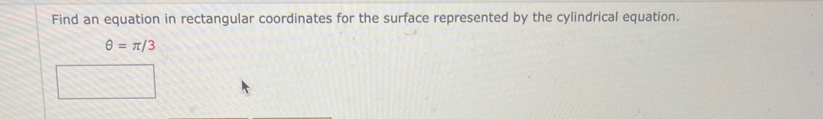 Solved Find an equation in rectangular coordinates for the | Chegg.com