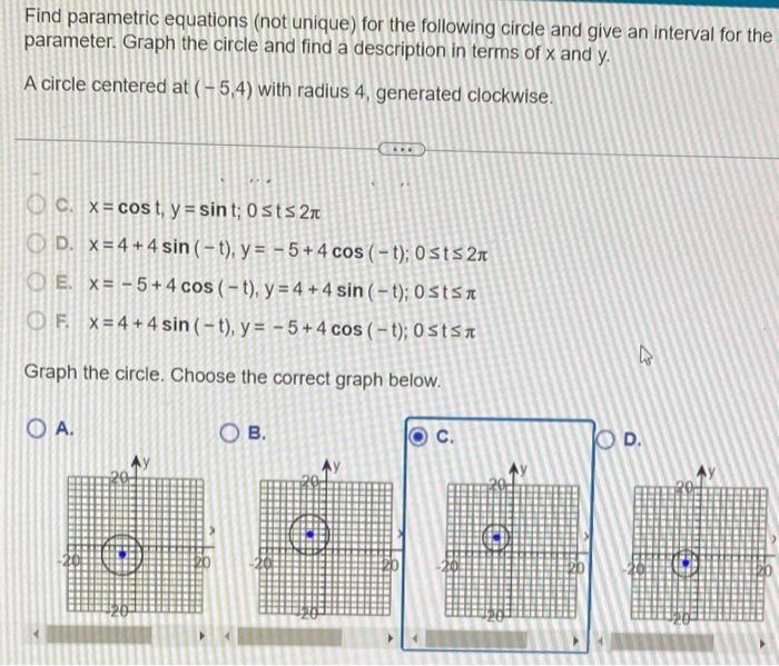 Solved Find parametric equations (not unique) for the | Chegg.com