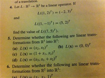 Solved Let L:R 2 rightarrow R2 be a linear operator. If L | Chegg.com