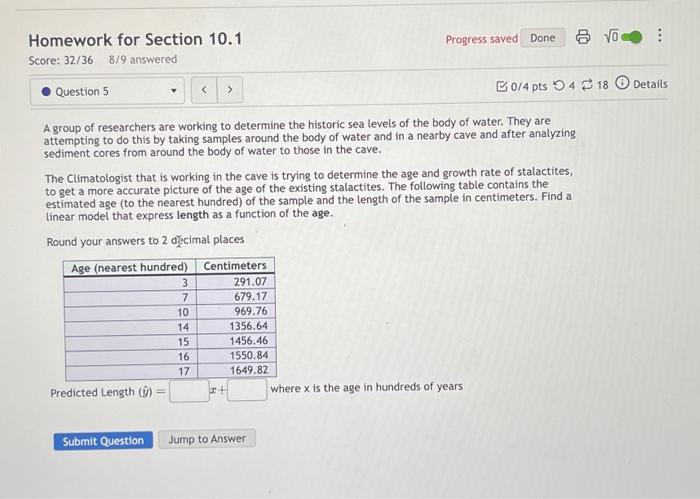 Solved Homework For Section 10 1 Progress Saved Score 32 36