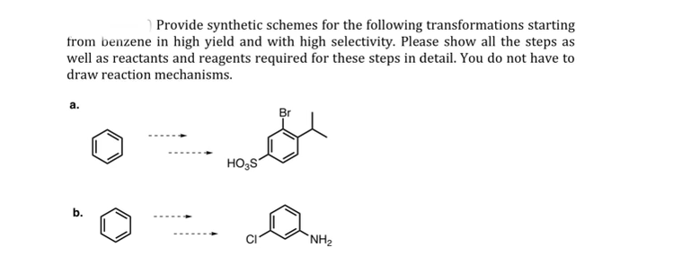 Solved Provide synthetic schemes for the following | Chegg.com