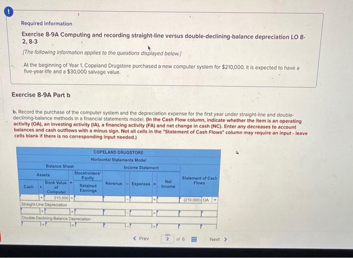 Solved Required information Exercise 8-9A Computing and | Chegg.com