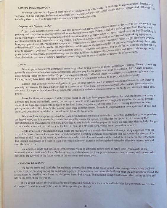 Solved Refer to the notes to the financial statements. The | Chegg.com