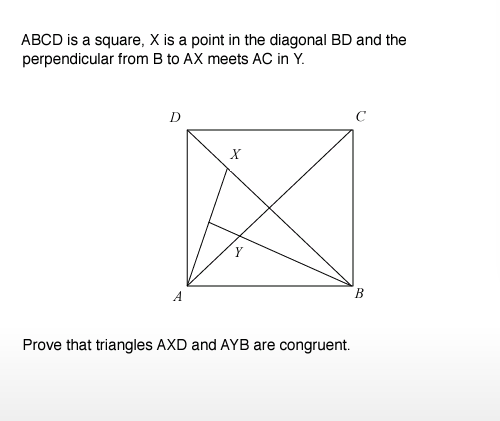Solved ABCD is a square, X is a point in the diagonal BD and | Chegg.com
