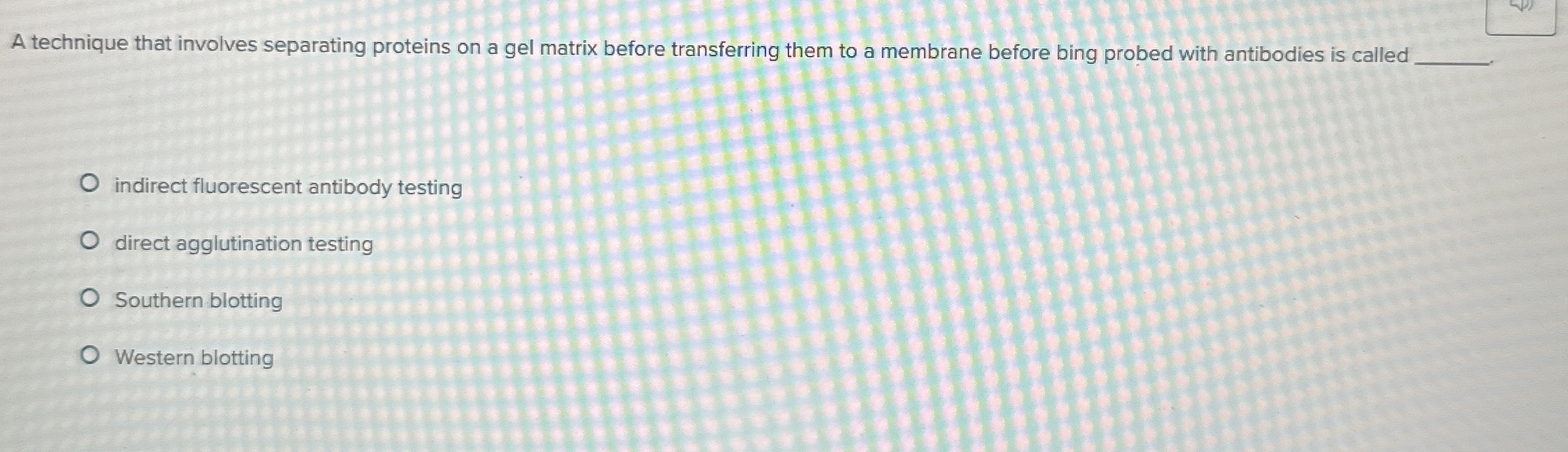 Solved A technique that involves separating proteins on a | Chegg.com