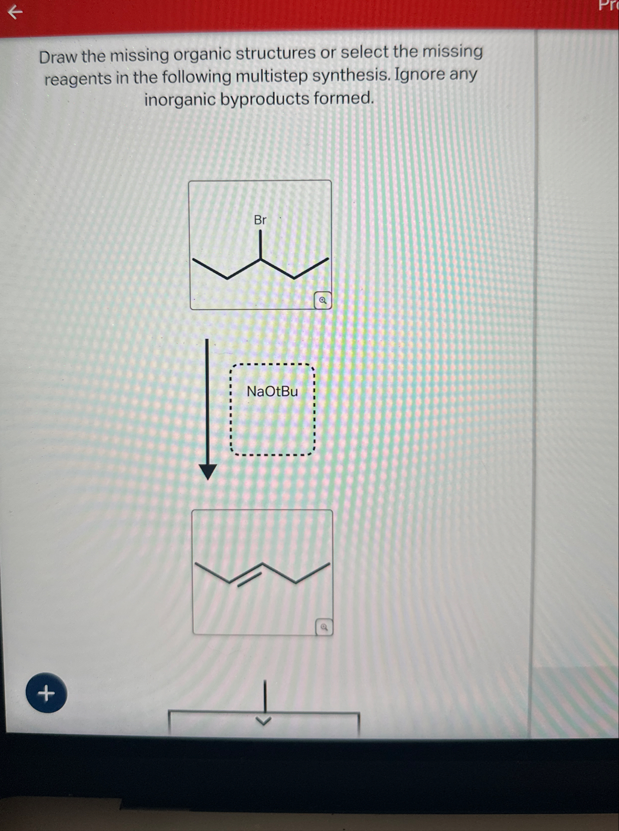 Solved Draw the missing organic structures or select the | Chegg.com
