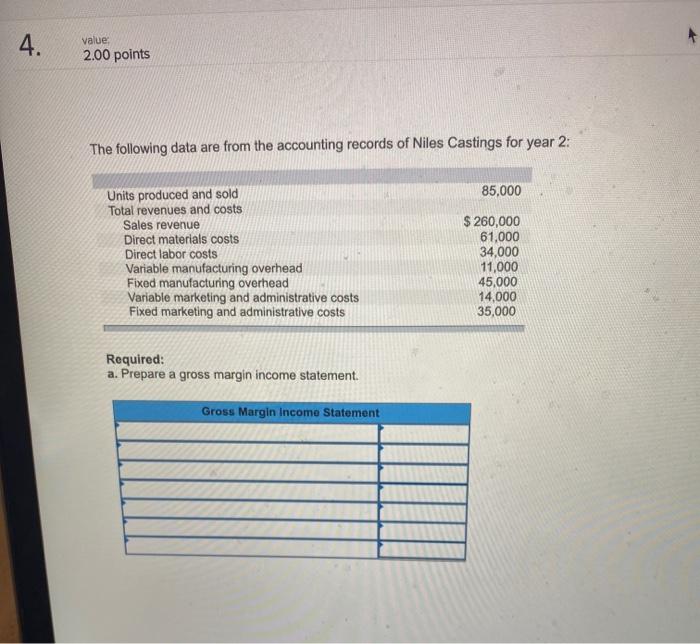 Solved 4. value 2.00 points The following data are from the | Chegg.com Solved 4. value 2.00 points The following data are from the | Chegg.com