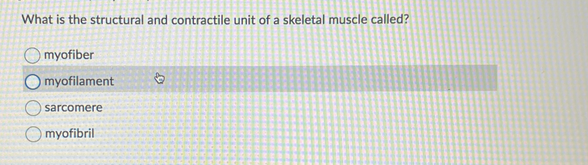 Solved What is the structural and contractile unit of a | Chegg.com