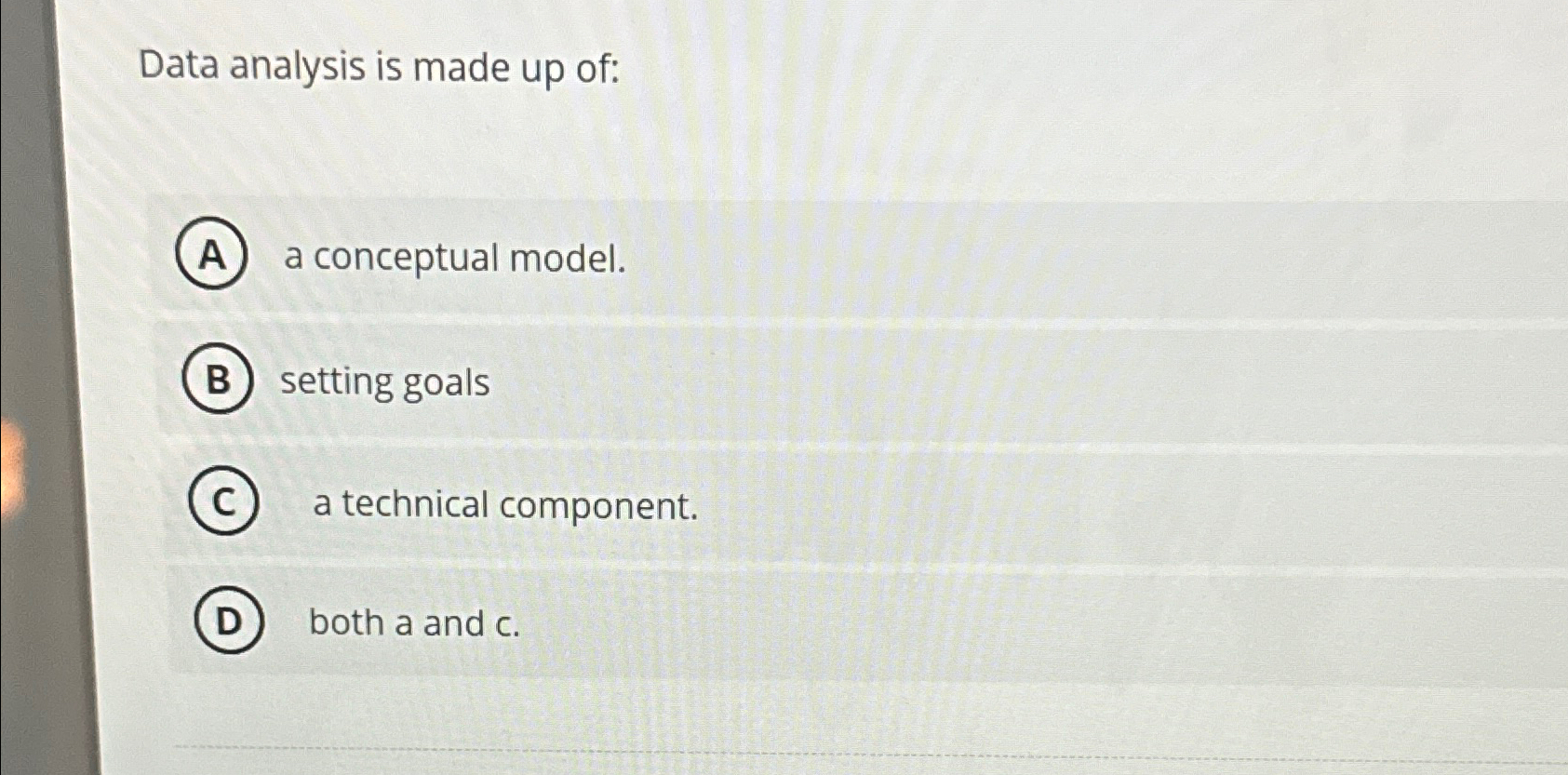 Solved Data analysis is made up of:a conceptual | Chegg.com