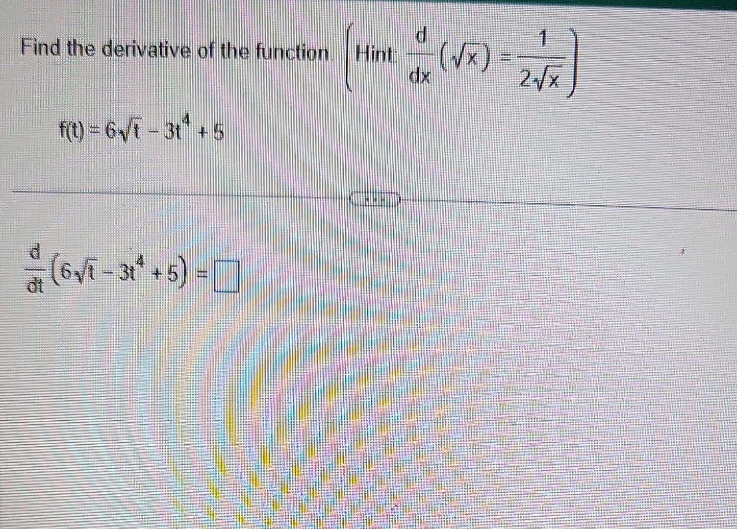 Solved Find the derivative of the function. ( Hint: | Chegg.com