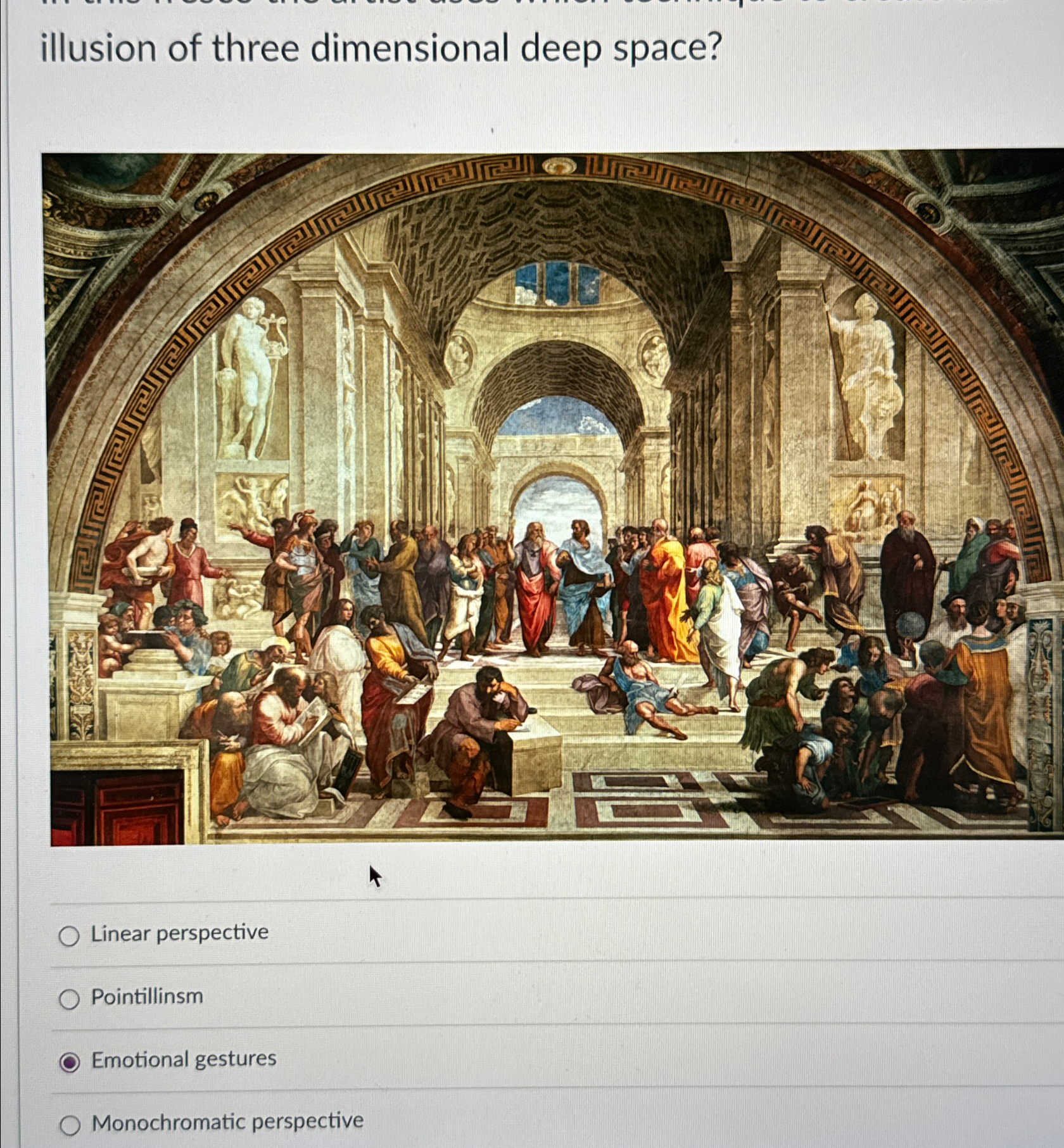Solved illusion of three dimensional deep space?Linear | Chegg.com