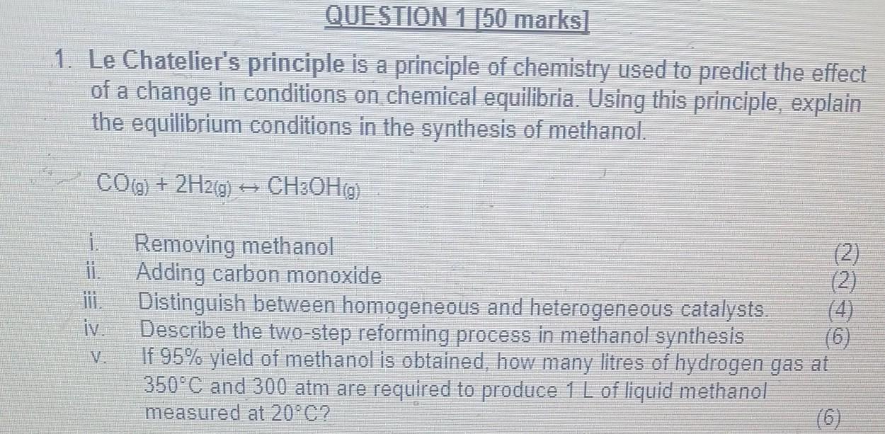 [Solved]: 1. Le Chatelier's principle is a pri