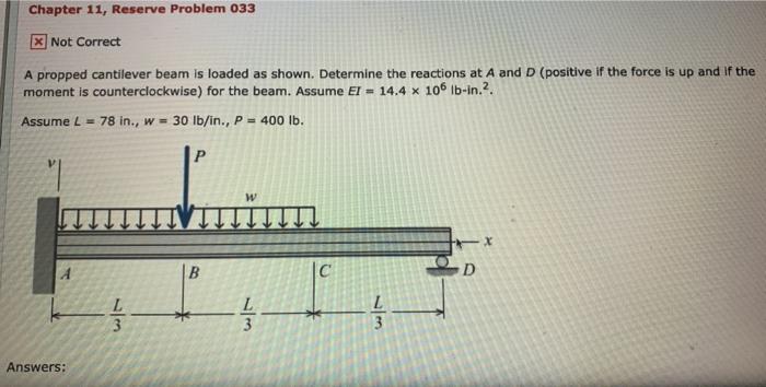 Solved Chapter 11, Reserve Problem 033 x Not Correct A | Chegg.com