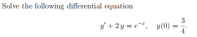 Solved Solve the following differential | Chegg.com