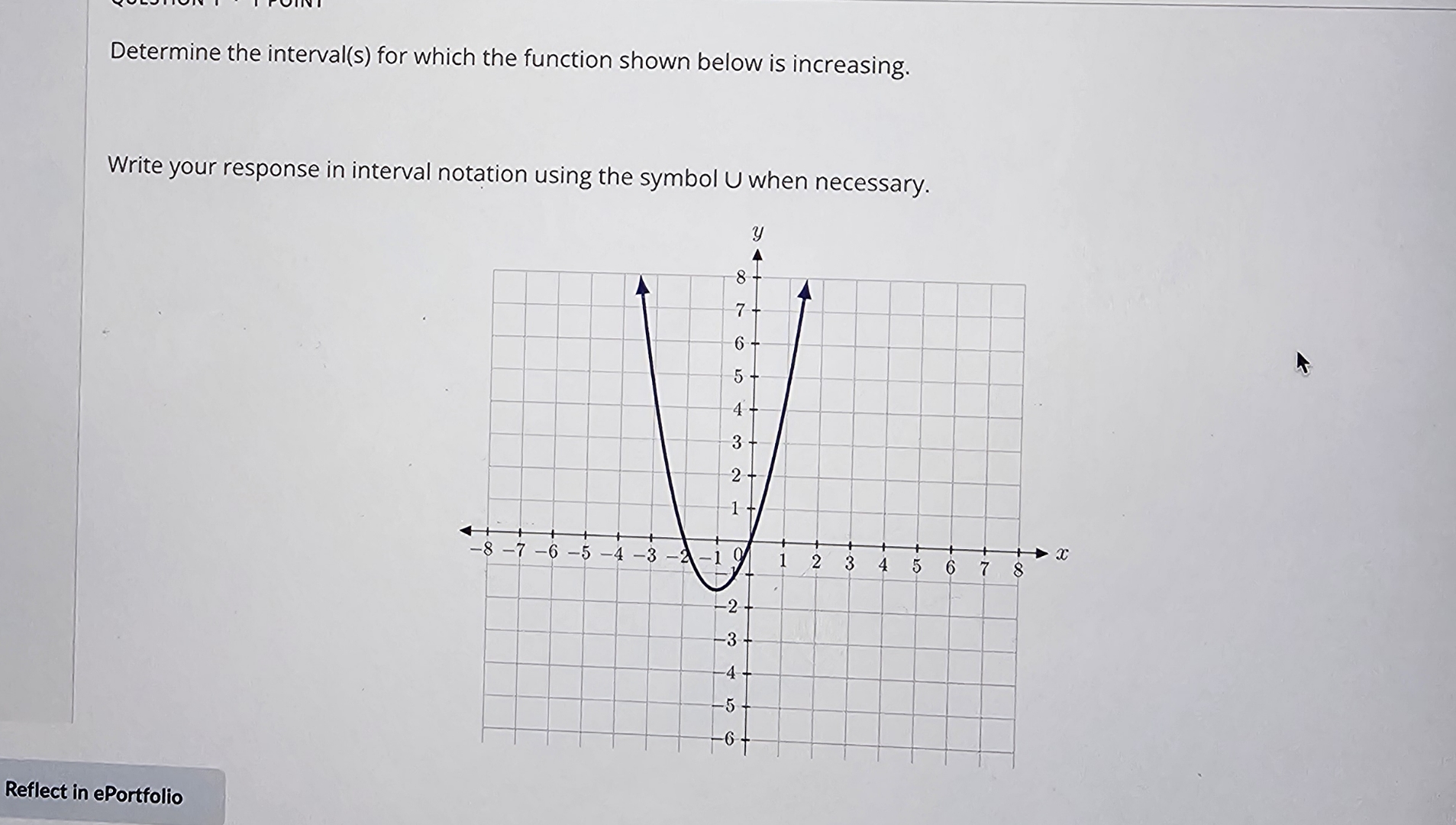 Solved Determine the interval(s) ﻿for which the function | Chegg.com