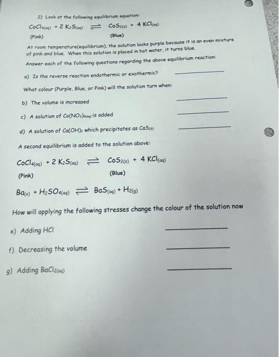 Solved NaHCO3( s) +HC2H3O2(aq)⇌NaC2H3O2( oq | Chegg.com