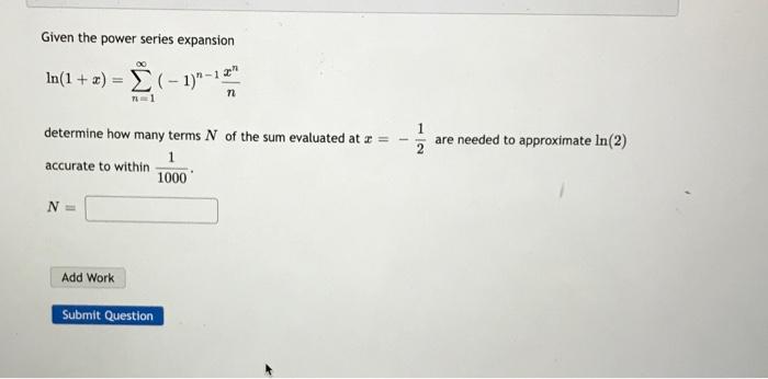 Solved Given the power series expansion | Chegg.com