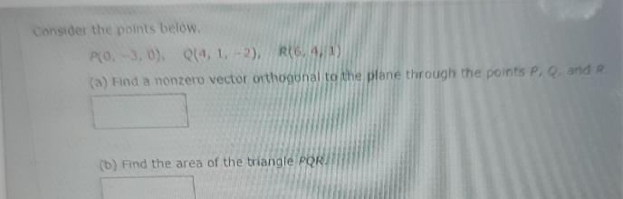 Solved Consider the points | Chegg.com