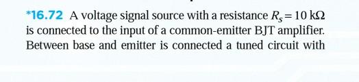 Solved *16.72 A voltage signal source with a resistance Rs = | Chegg.com
