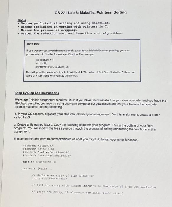 Solved I Sort The Array Using Selection Sort And Print 