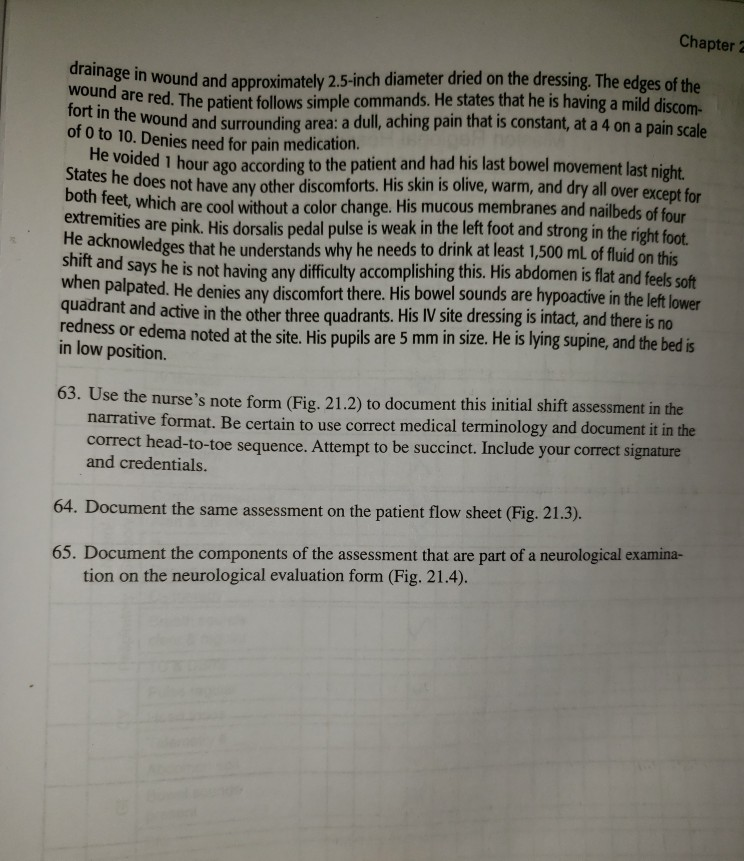  63 Use The Nurse s Note Form To Document This Chegg