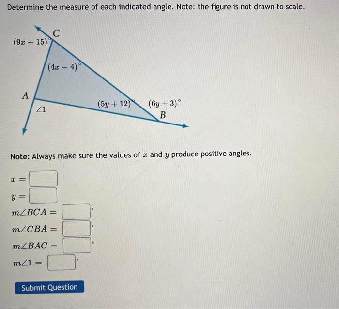 Solved Determine the measure of each indicated angle. Note: | Chegg.com