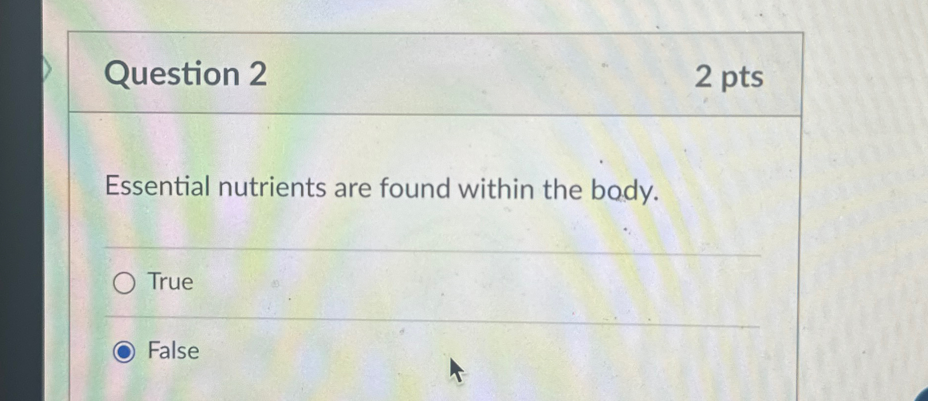 Solved Question 22 ﻿ptsEssential nutrients are found within | Chegg.com
