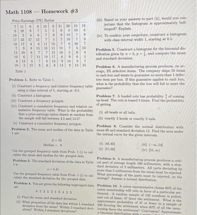 Solved Math 1108 (iii) Based on your answers to part (ii), | Chegg.com
