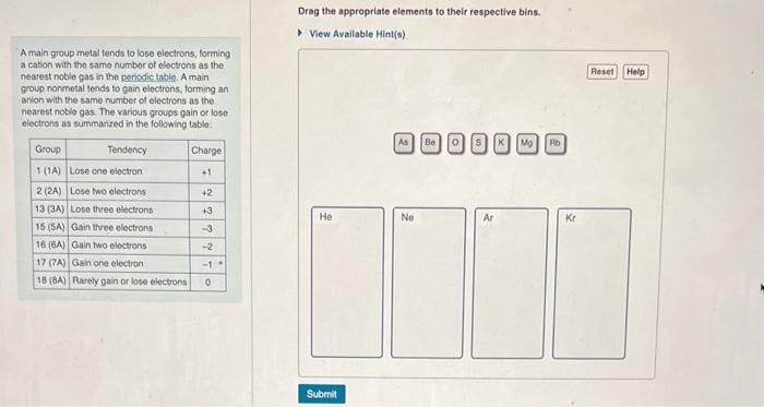 Solved Drag the appropriate elements to their respective | Chegg.com