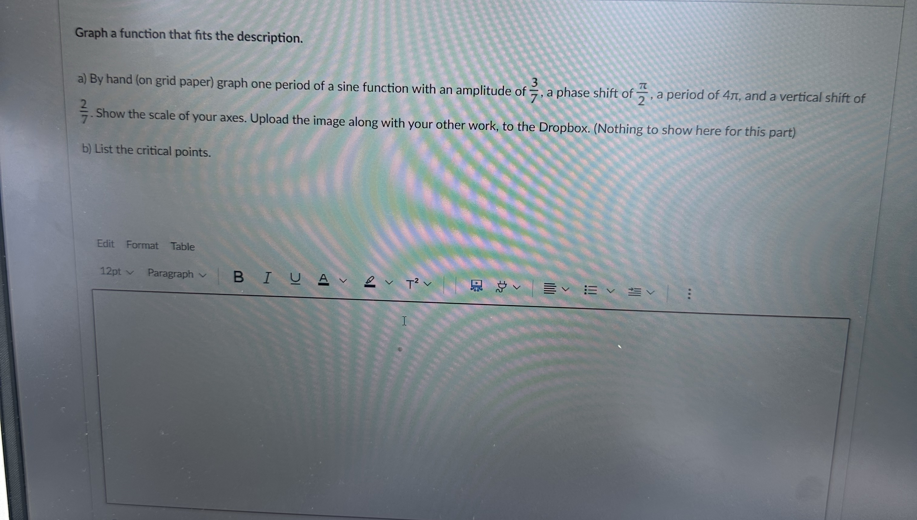 Solved Graph a function that fits the description.a) ﻿By | Chegg.com