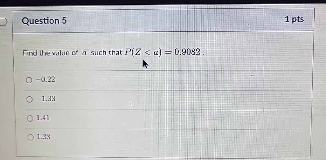 Solved Question 51 ﻿ptsFind the value of a such that | Chegg.com