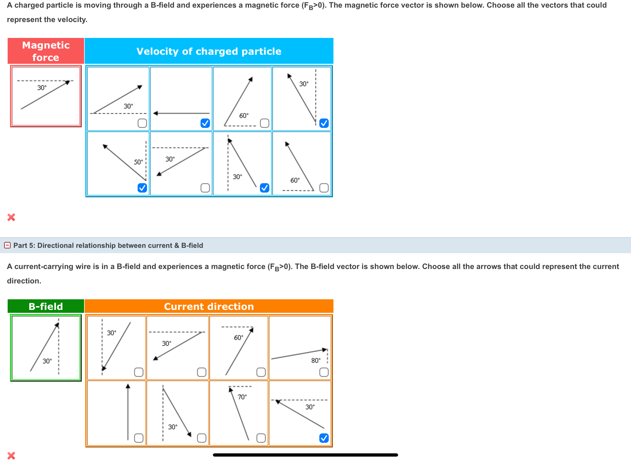 Solved A charged particle is moving through a B-field and | Chegg.com