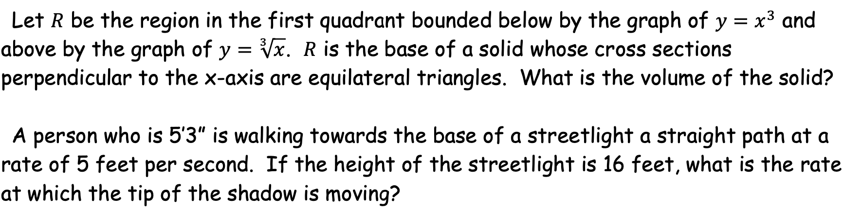 Solved 1) ﻿Let R ﻿be the region in the first quadrant | Chegg.com
