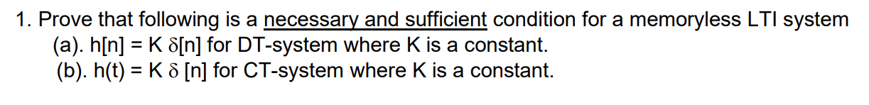 Prove that following is a necessary and sufficient | Chegg.com