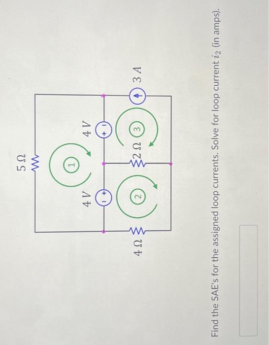 Solved Find the SAE's for the assigned loop currents. Solve | Chegg.com