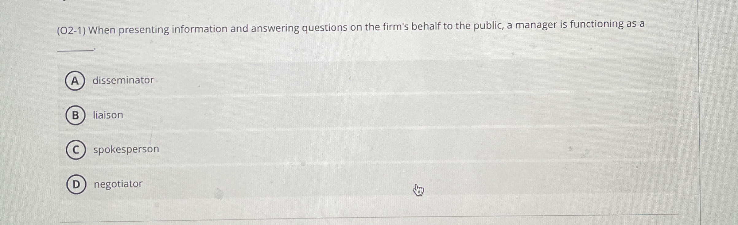 Solved (O2-1) ﻿When presenting information and answering | Chegg.com