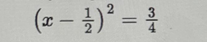 Solved (x-12)2=34 | Chegg.com