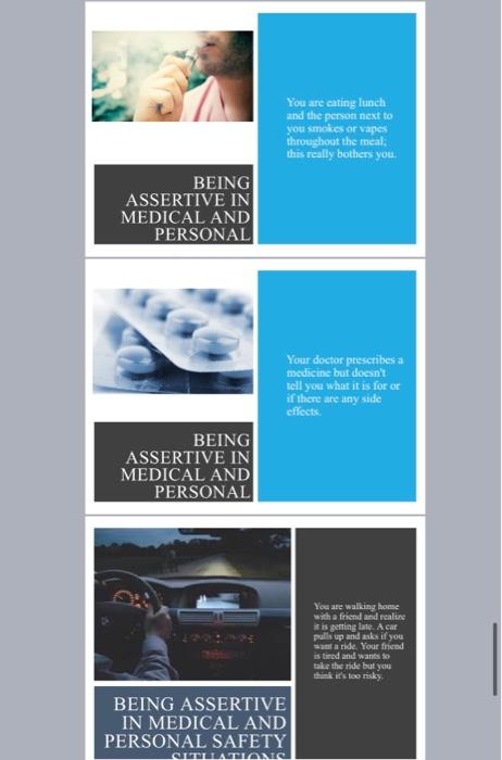 Solved Description Practice creating assertive responses to | Chegg.com
