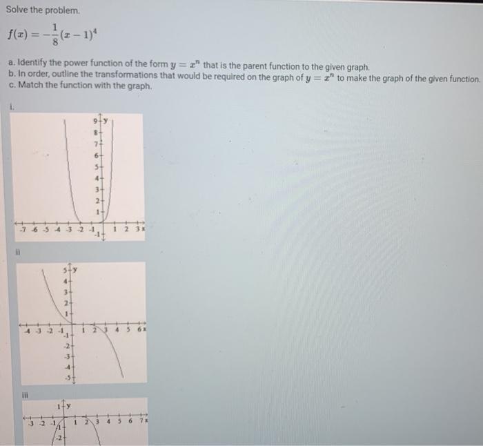 Solved Solve the problem a. Identify the power function of | Chegg.com Solved Solve the problem a. Identify the power function of | Chegg.com