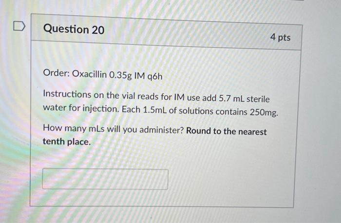 Solved Physician order: Heparin 4,500 units subcutaneously q | Chegg.com
