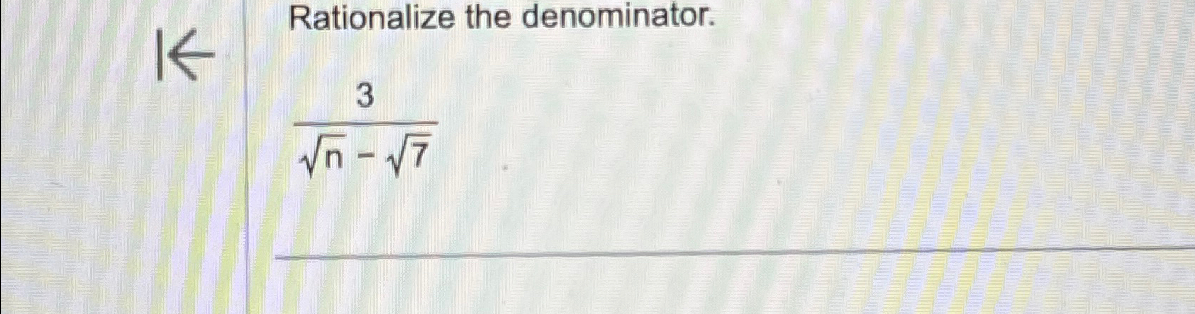 Solved Rationalize the denominator.3n2-72 | Chegg.com