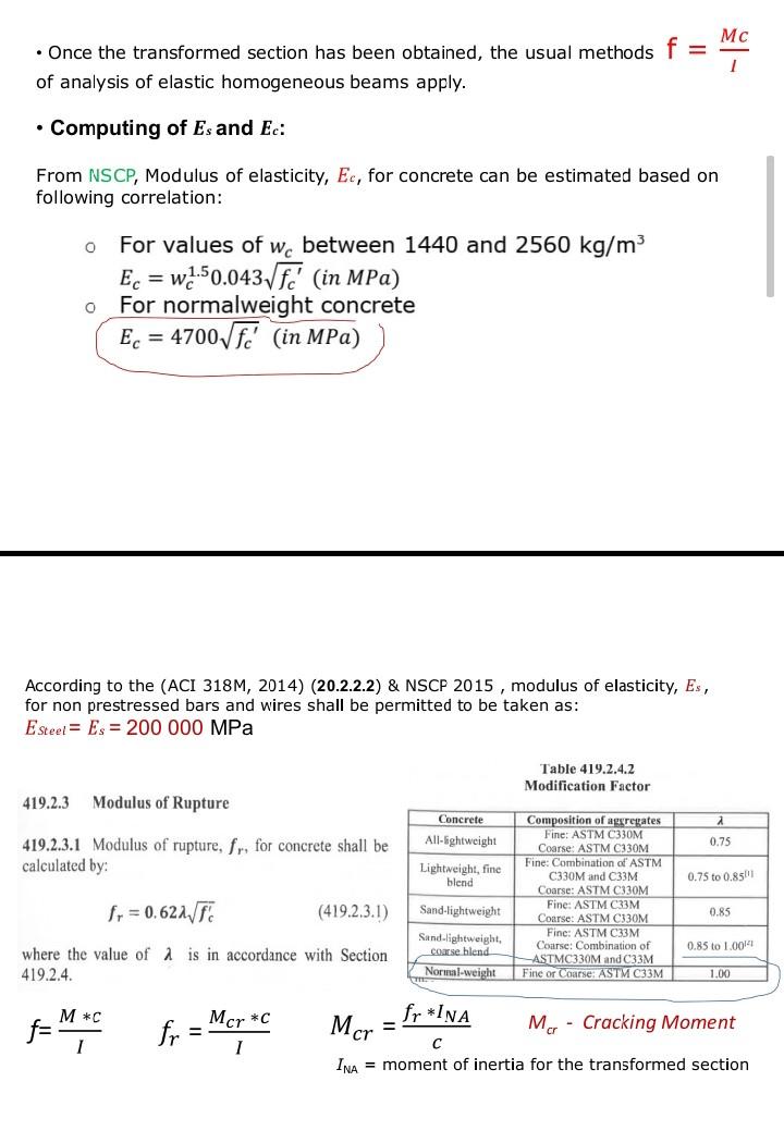 Solved Reinforcement Concrete Design using NSCP 2015 solve | Chegg.com